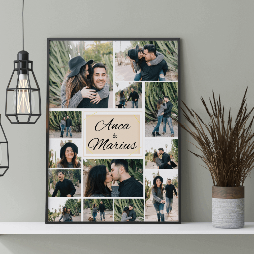 Tablou Personalizat cu 13 poze și text - PrintBox